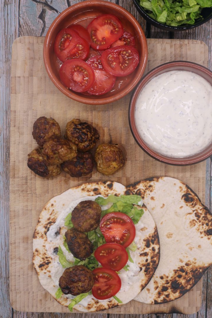 Indian Koftas with Mint Yogurt and Flatbreads - Felly Bull