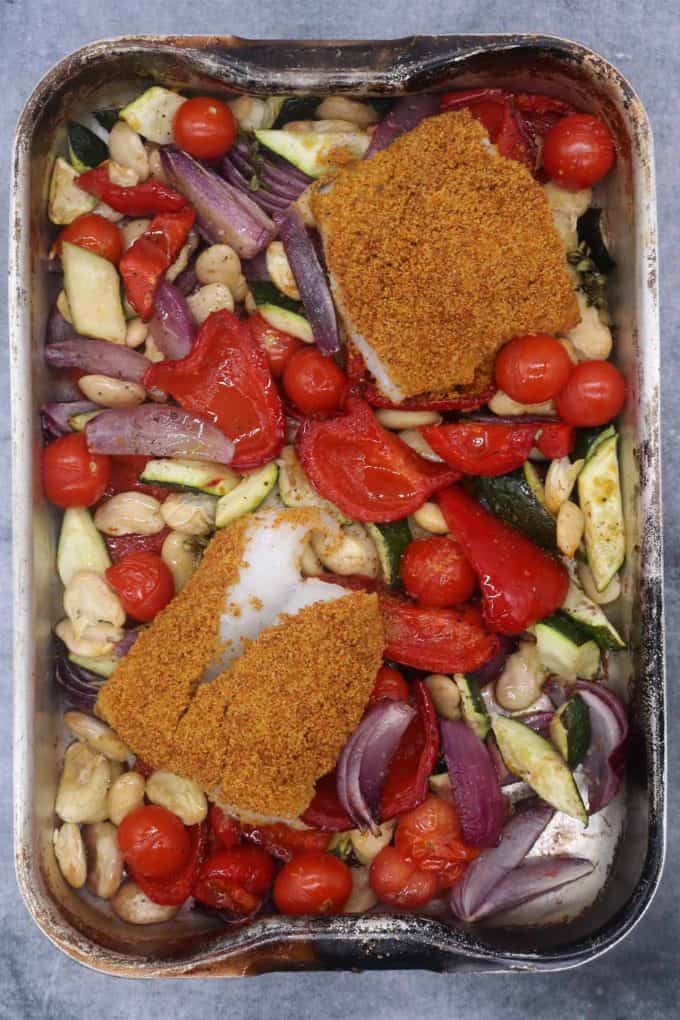 Fish and Chorizo Traybake - Felly Bull