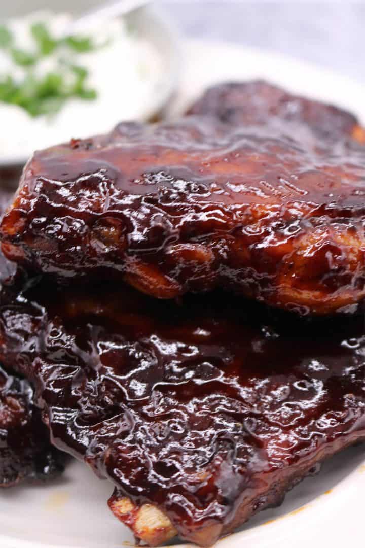 Stickiest-Ever BBQ Ribs with Chive Dip - Felly Bull