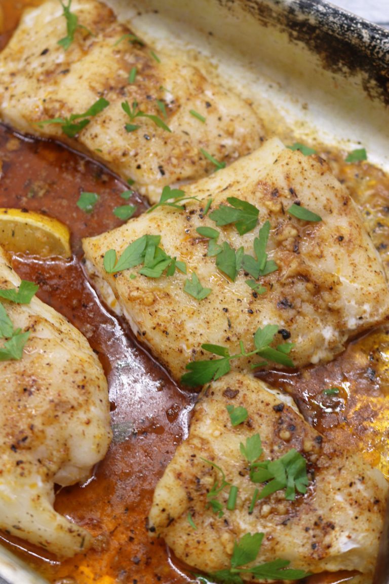 Baked Cajun Garlic Butter Cod - Felly Bull
