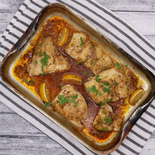 Baked Cajun Garlic Butter Cod - Felly Bull