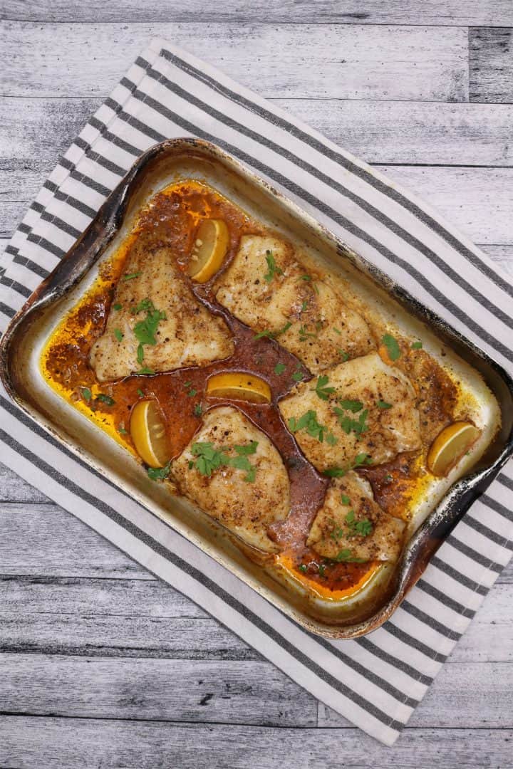 Baked Cajun Garlic Butter Cod - Felly Bull