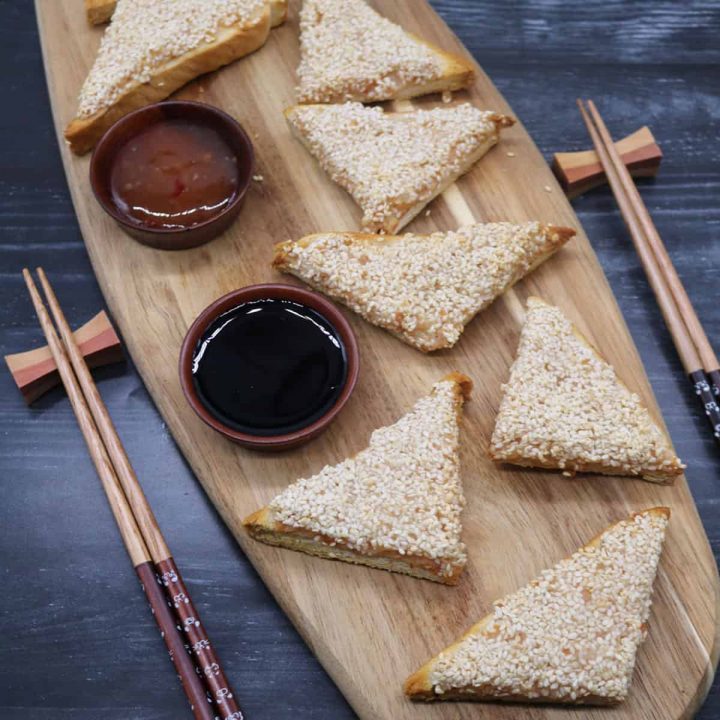 Easy Air Fryer Prawn Toast - Felly Bull