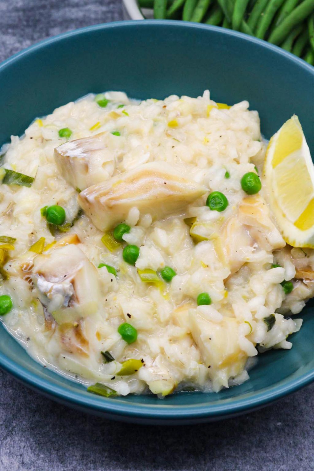 Smoked Haddock, Leek and Pea Risotto - Felly Bull