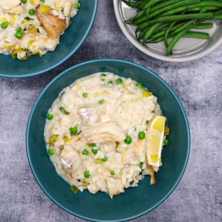 Smoked Haddock, Leek and Pea Risotto - Felly Bull