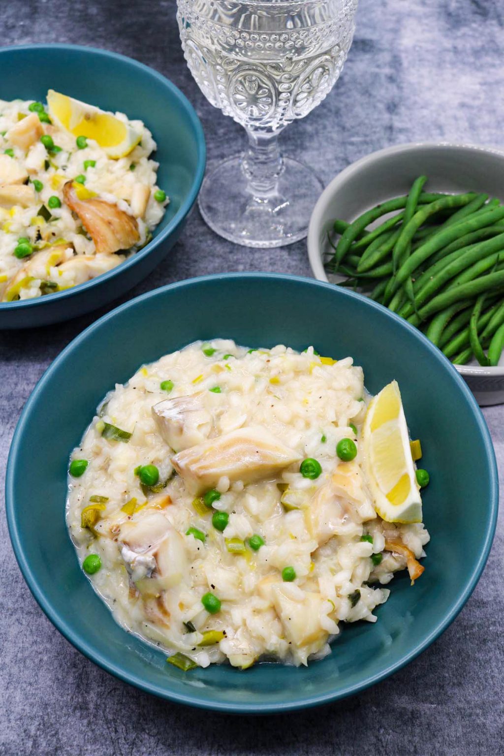Smoked Haddock, Leek and Pea Risotto - Felly Bull