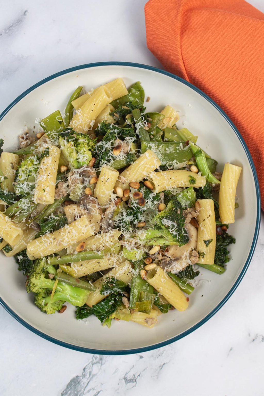 Sausage, Vegetable and Pine Nut Pasta | Felly Bull