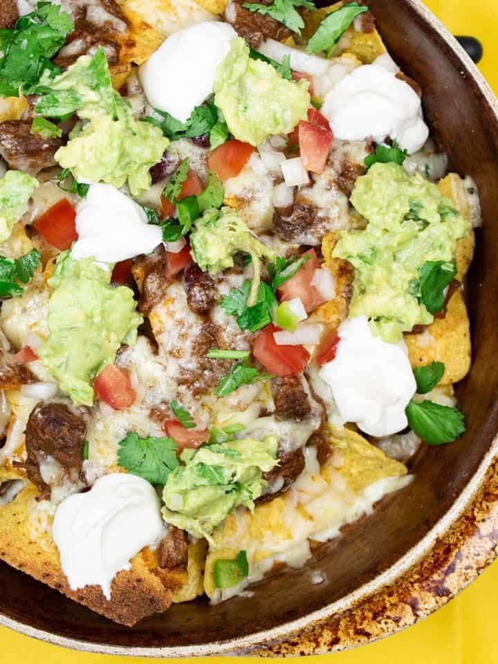 Party Nachos with Chorizo and Spicy Cheese Sauce - Felly Bull