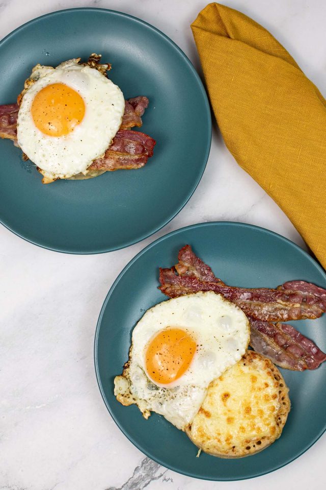 Bacon, Egg and Cheese Crumpets - Felly Bull