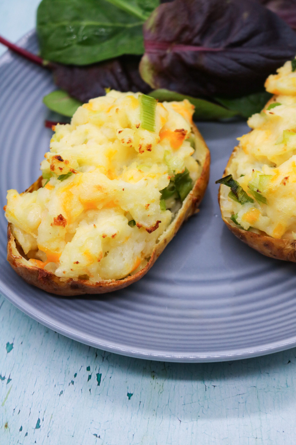 Cheese and Spring Onion Baked Potato - Felly Bull