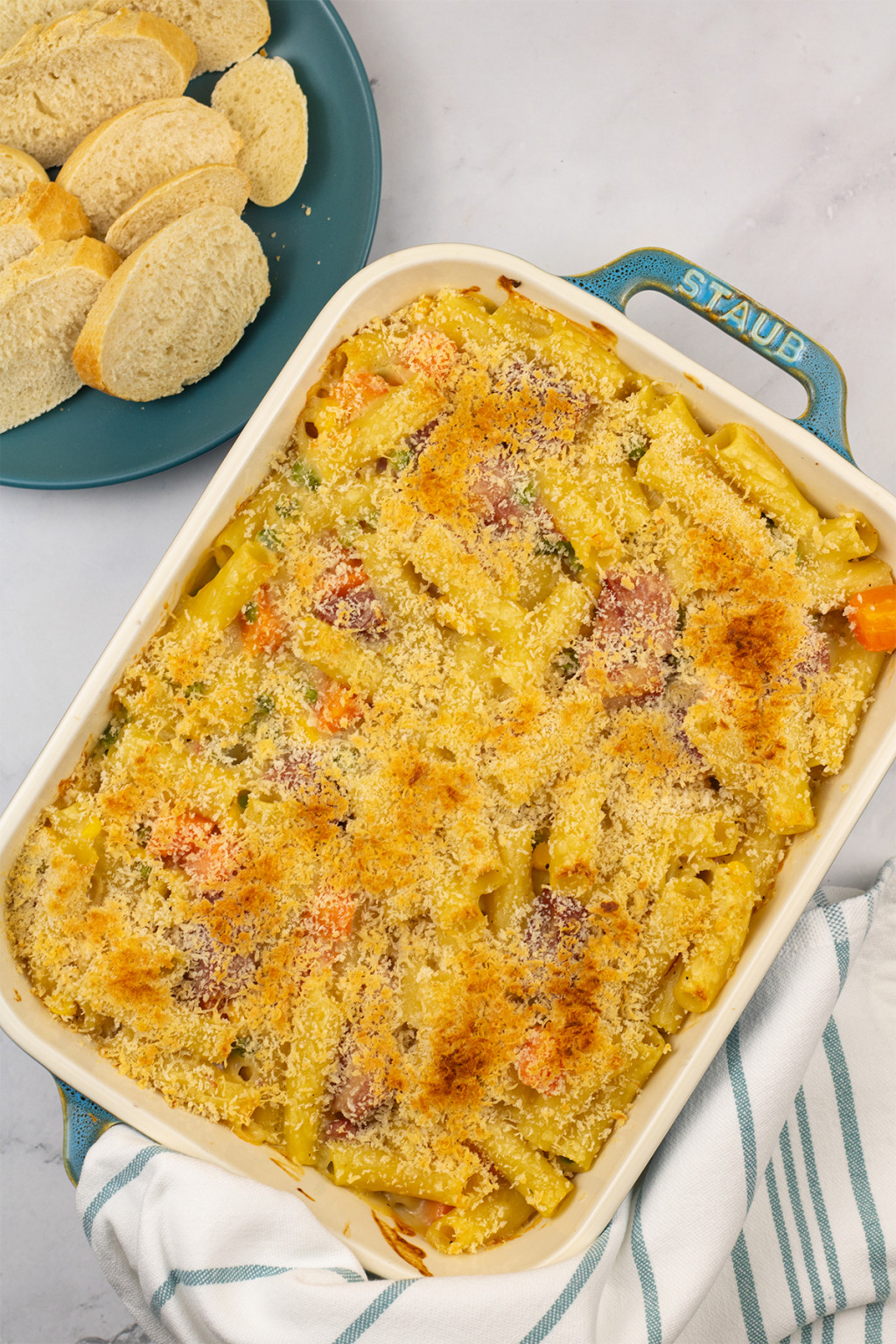 Ham and Vegetable Pasta Bake - Felly Bull