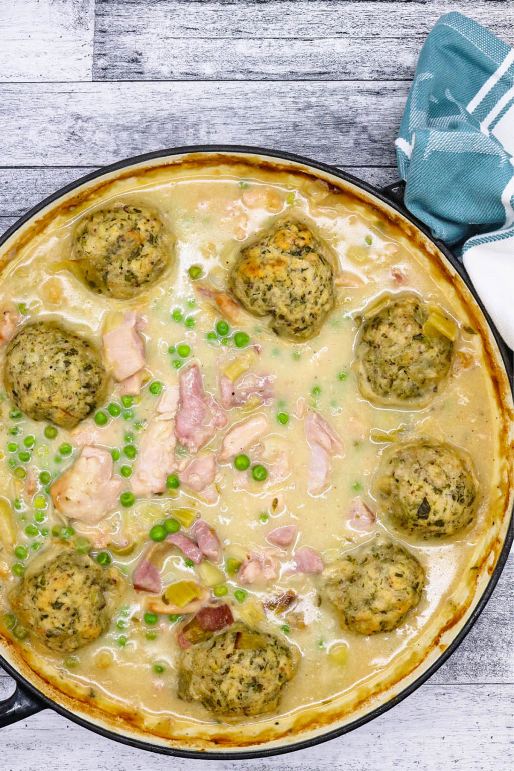 Chicken and Gammon Stew with Buttermilk Dumplings - Felly Bull