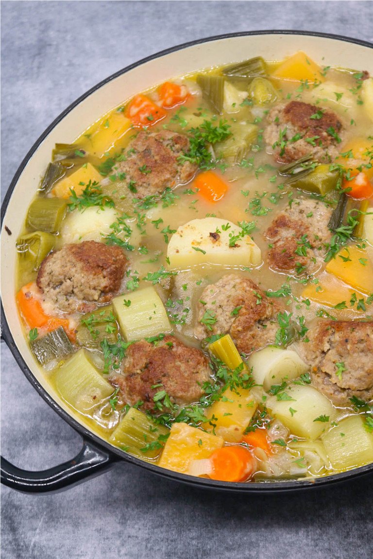 Lamb Meatball Cawl - Felly Bull