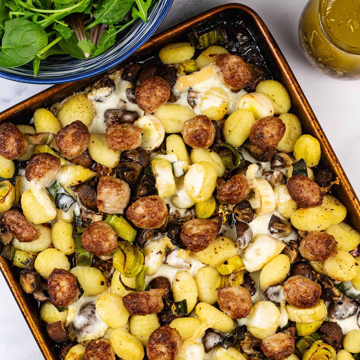 Sausage and Taleggio Gnocchi Bake - Felly Bull